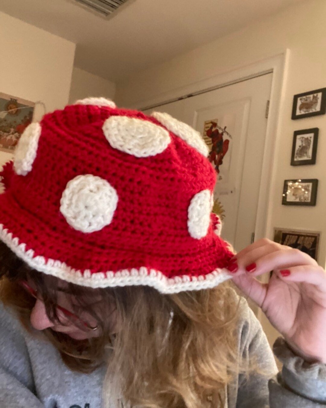 Toadstool Mushroom Crochet Bucket Hat - Etsy
