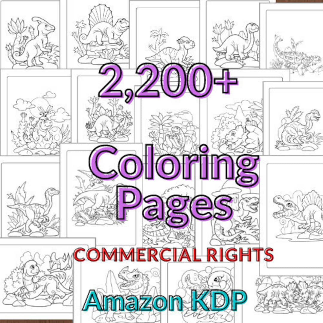 KDP Kids Coloring Pages, Colouring Book Interiors, KDP Interiors, 2,200 ...