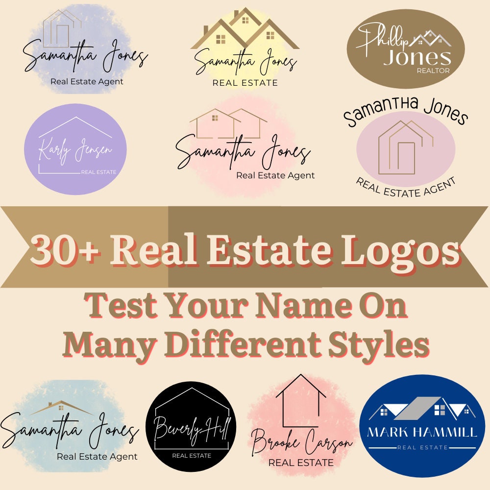 Realtor Logos, Pre-made Editable Real Estate Agent Logos, Realtor ...