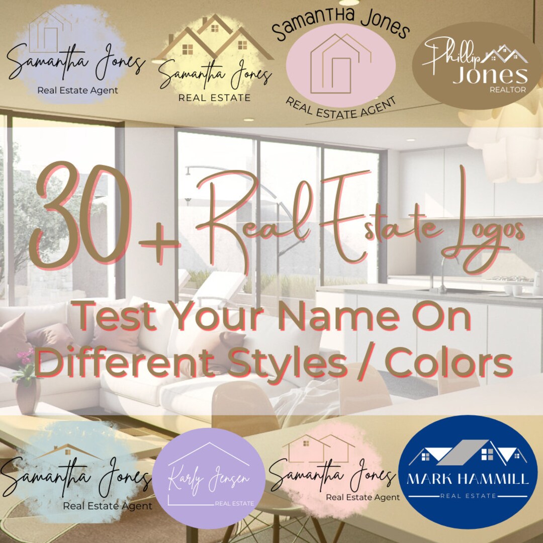 Realtor Logos, Pre-made Editable Real Estate Agent Logos, Realtor ...