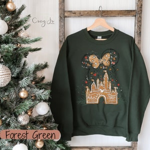 Christmas Gingerbread Castle Sweatshirt Christmas Crewneck Mickey ...