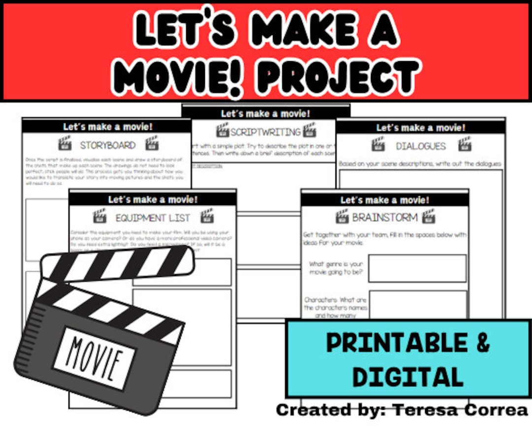ESL School Project: Lights, Camera, English Movie-making for Writing ...