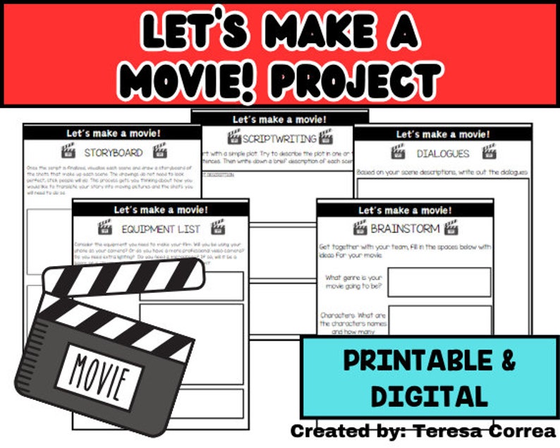 ESL School Project: Lights, Camera, English Movie-making for Writing ...