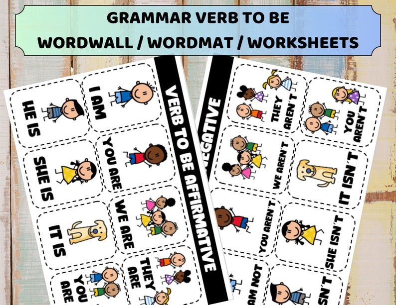 Grammar Verb to Be Worksheets / Wordwall / Word Mat / School Activity ...