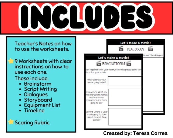 ESL School Project: Lights, Camera, English Movie-making for Writing ...