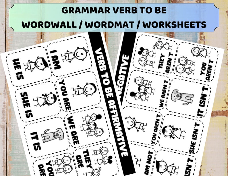 Grammar Verb to Be Worksheets / Wordwall / Word Mat / School Activity ...