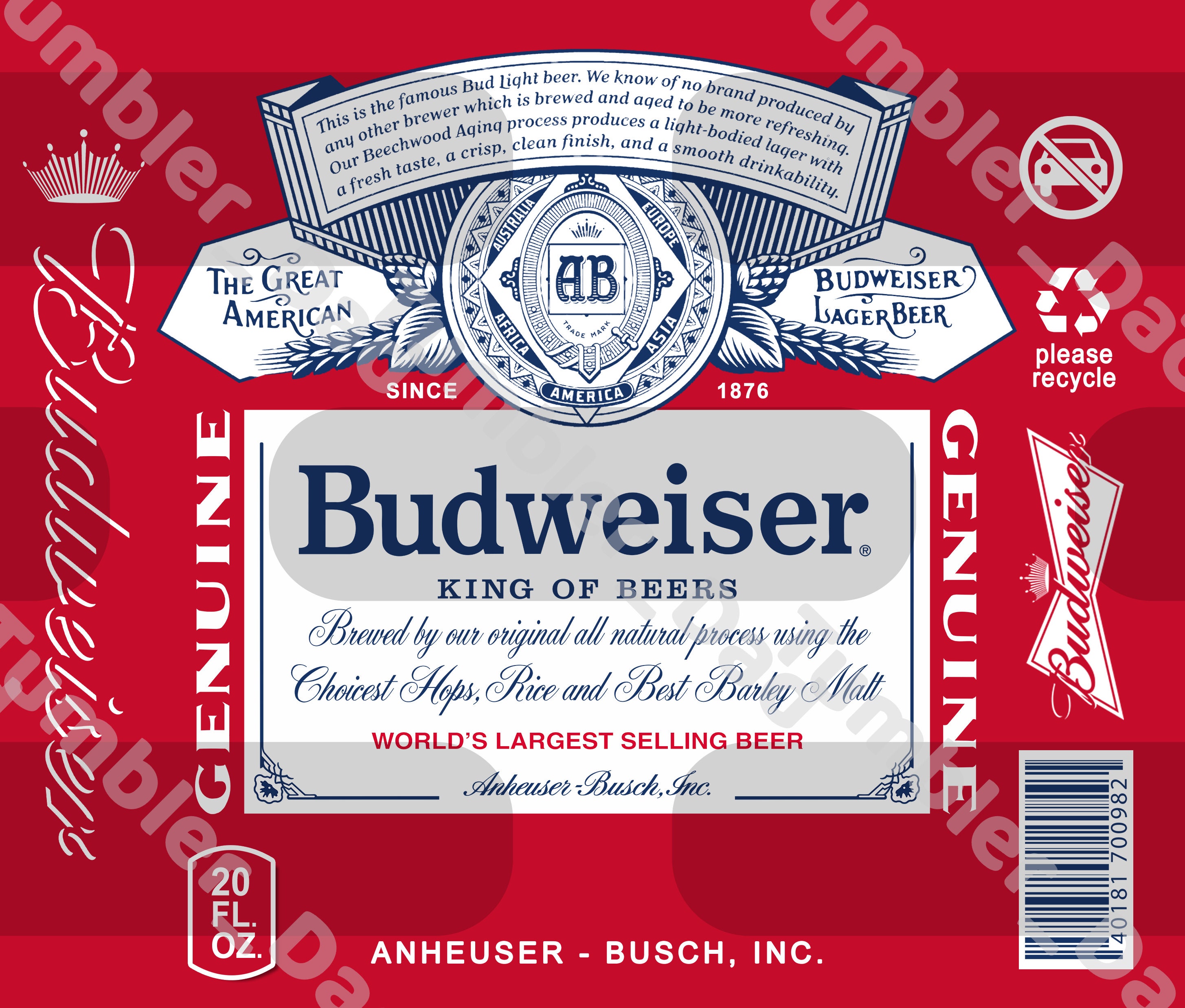 Budweiser Decals for sale | Only 2 left at -60%