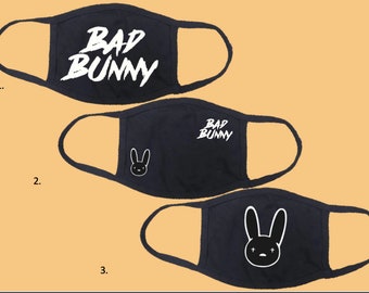 Bad Bunny Face Mask | Etsy