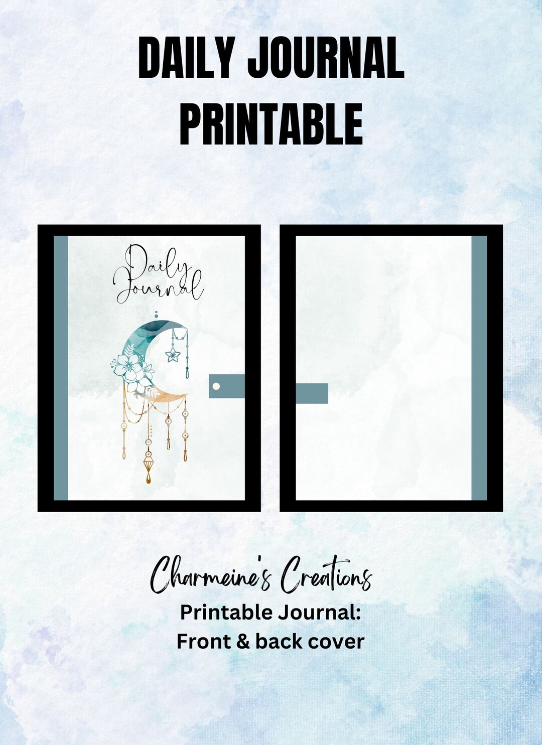 DAILY JOURNAL Printable Planner Monthly Goals, Note Pages 8.5x11, A4 - Etsy
