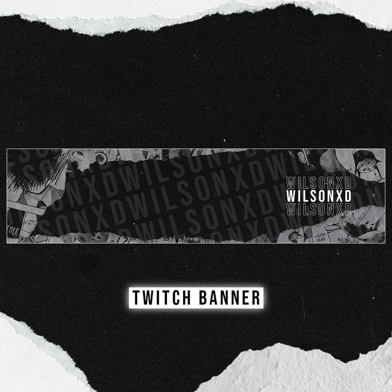 Dark Anime Twitch Banner - Etsy
