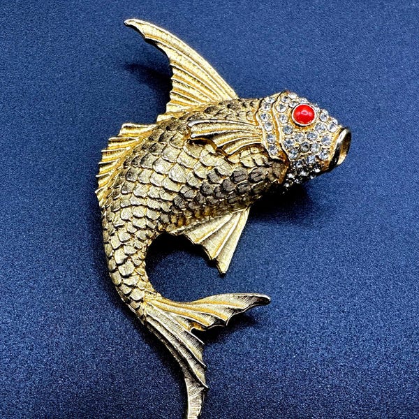 Vintage Fish Brooch - Etsy