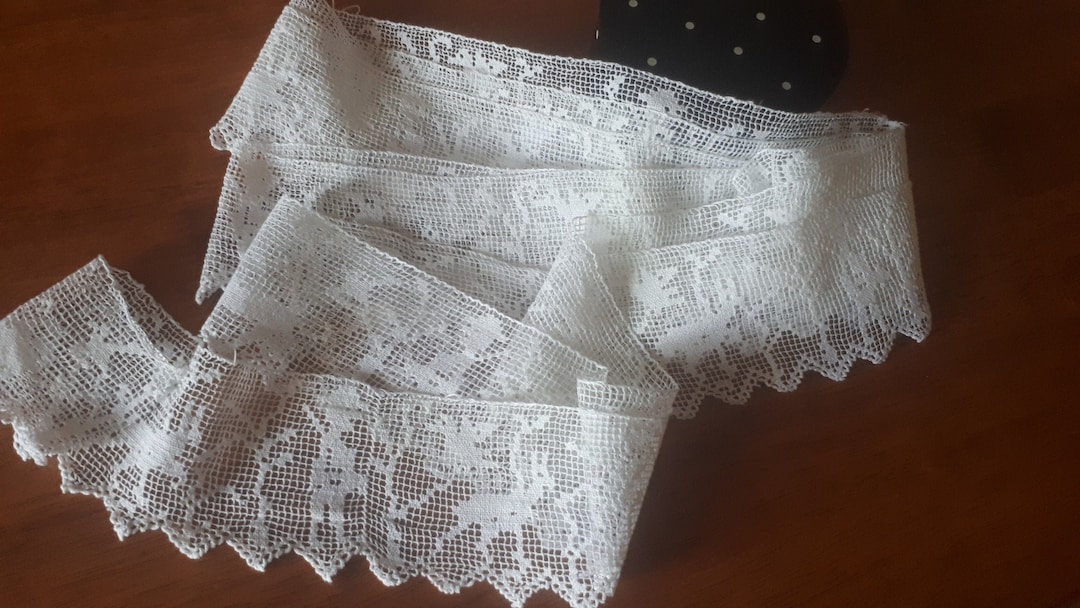 Vintage French Filet Lace, Unique Handmade Lace, 1930s - Etsy