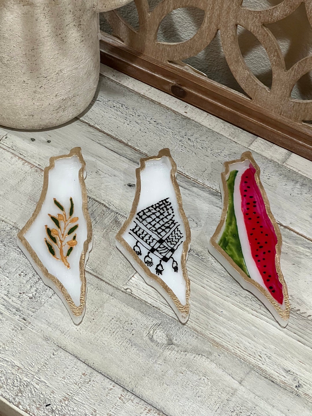 Cute Palestine Map Trinket Dish | Palestinian Decoration Art ...