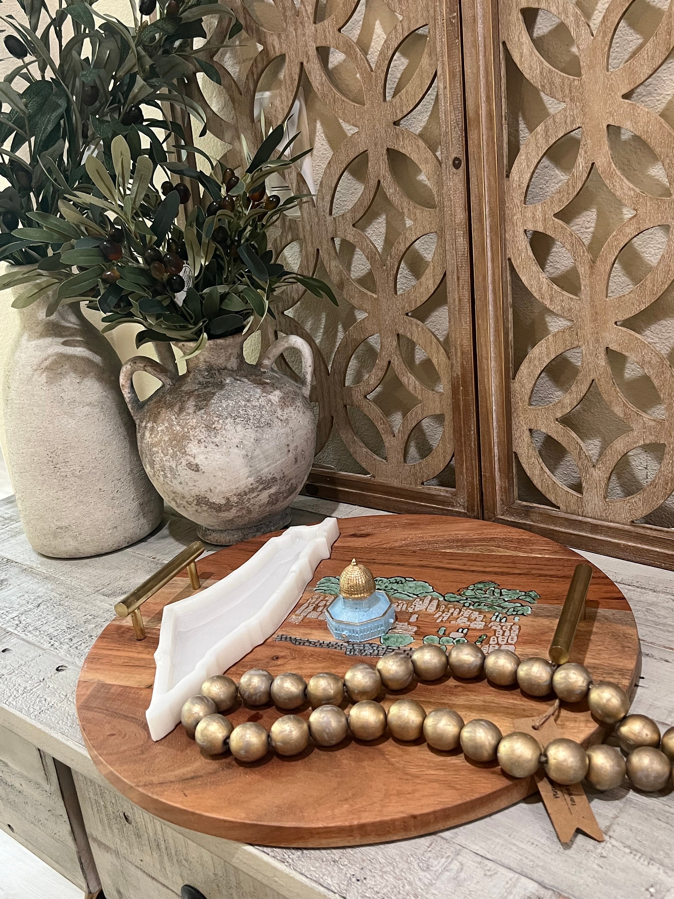 Jerusalem Hand Painted Tray | Palestine Tray | Jerusalem Tray ...