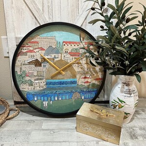 Jerusalem Palestine Wall Clock | Palestine Jerusalem Clock 19.5 ...