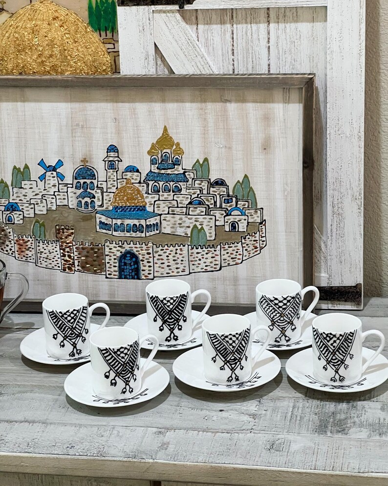 Kuffia Turkish Coffee Cups Set Set of 6 Cups Coffee Cups - Etsy