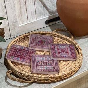 Palestinian Coaster Set | Set of 4 Coasters | Palestinian Decoration ...