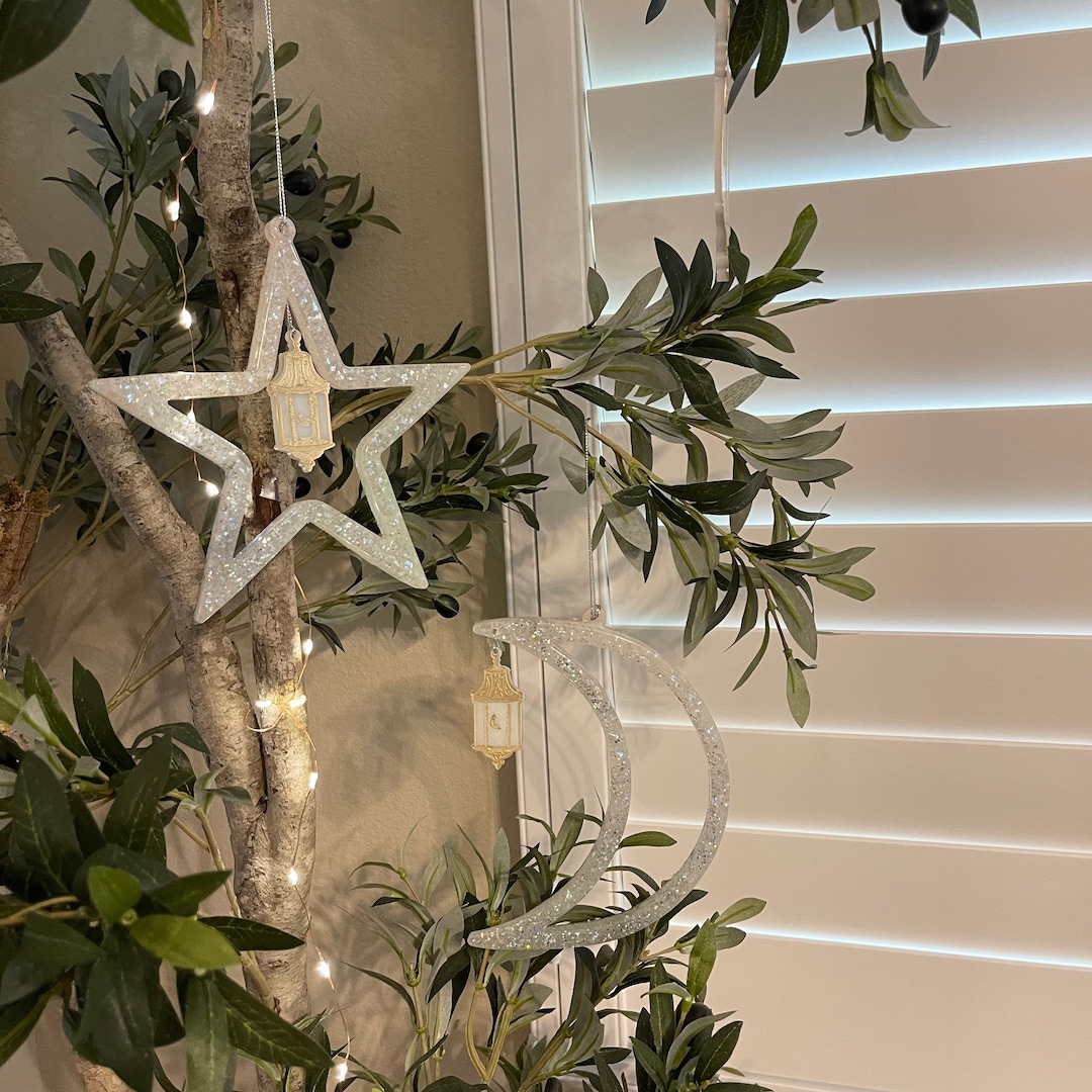 Ramadan Crescent or Star Wall Hanging | Ramadan Tree Ornament | Ramadan ...