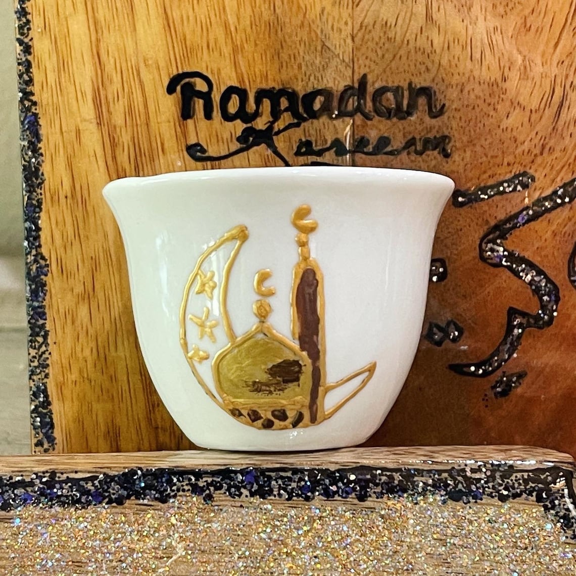 Ramadan Arabic Coffee Cups Set Set of 6 Cups | Etsy