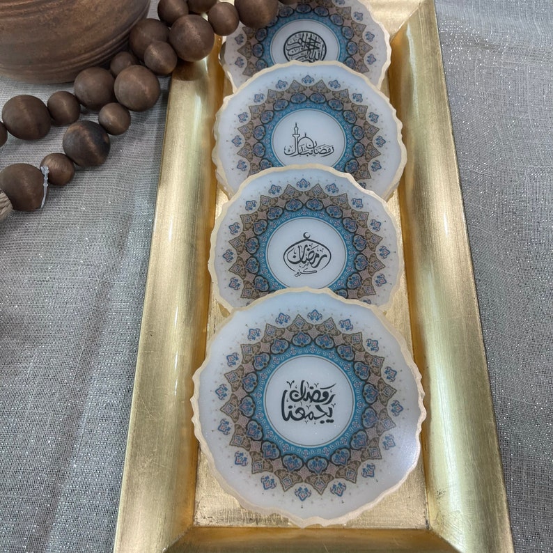 Ramadan Coaster Set Ramadan Decoration Set of 4 Coasters - Etsy