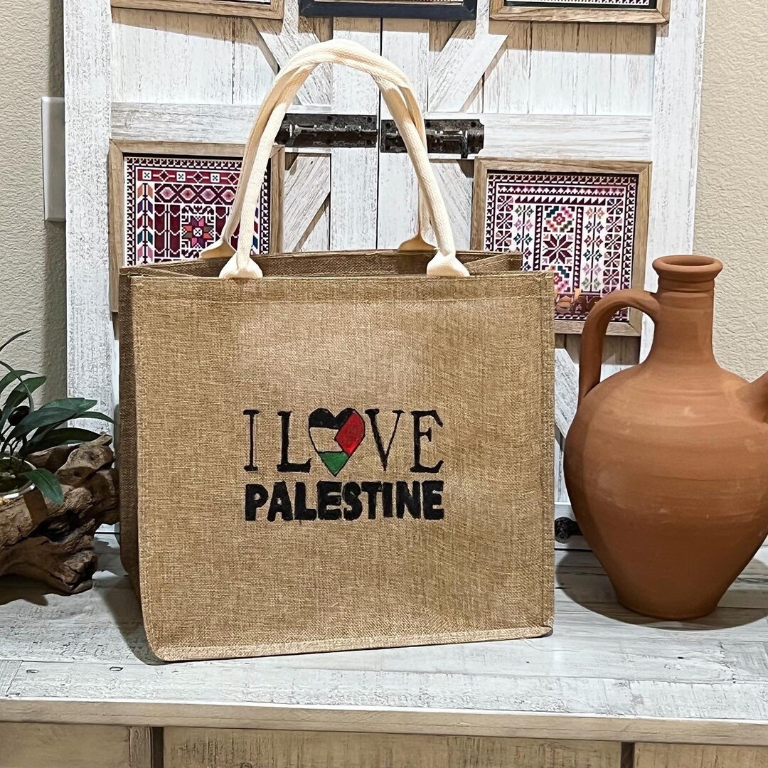 Palestine Map Hand Painted Tote Bag | Palestinian Gift | Palestine ...