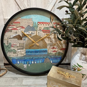 Jerusalem Palestine Wall Clock | Palestine Jerusalem Clock 19.5 ...