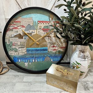 Jerusalem Palestine Wall Clock | Palestine Jerusalem Clock 19.5 ...