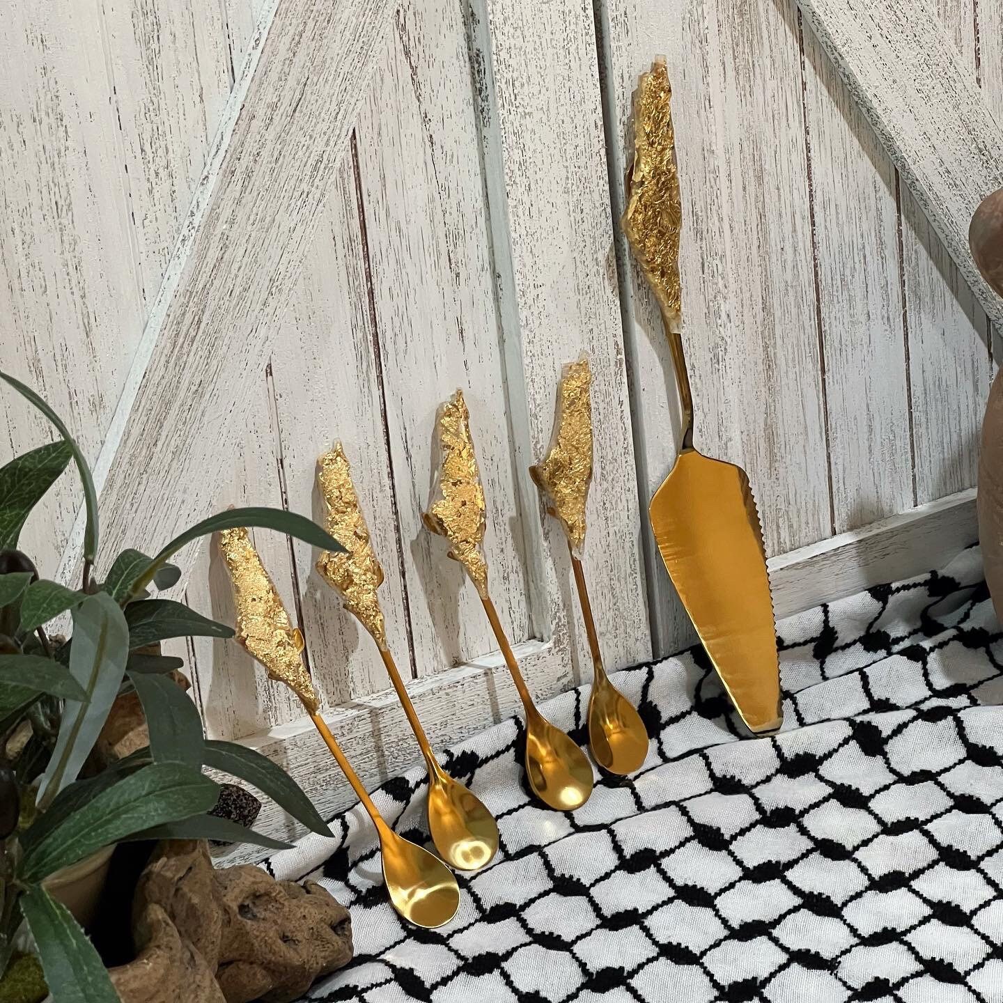 Palestine Map Spoons or Forks Serving Set gold Palestinian - Etsy