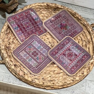 Palestinian Coaster Set | Set of 4 Coasters | Palestinian Decoration ...