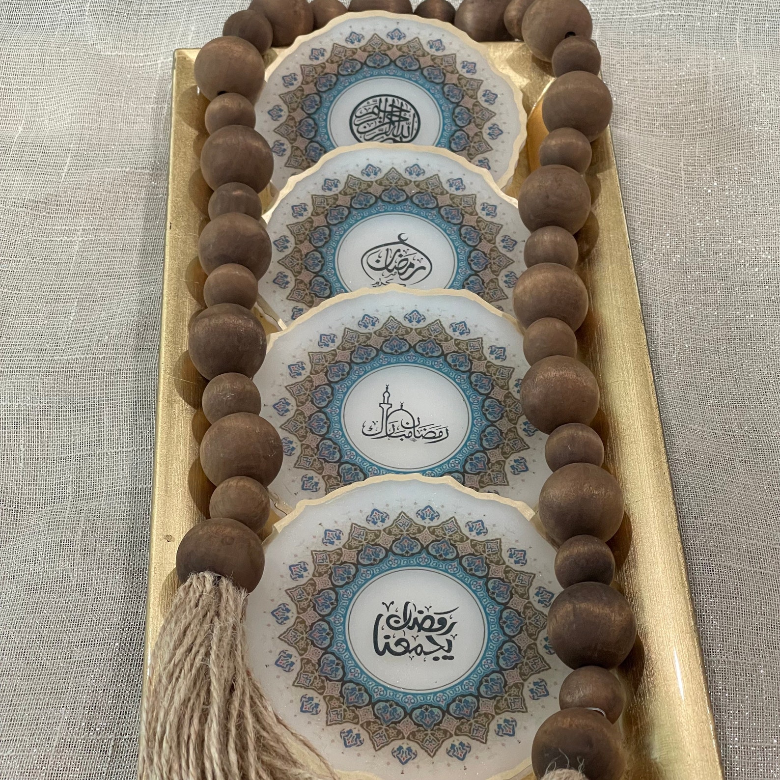 Ramadan Coaster Set Ramadan Decoration Set of 4 Coasters - Etsy