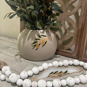 Palestine Vase Hand Painted With Olive Vines Palestinian Decoration Art ...