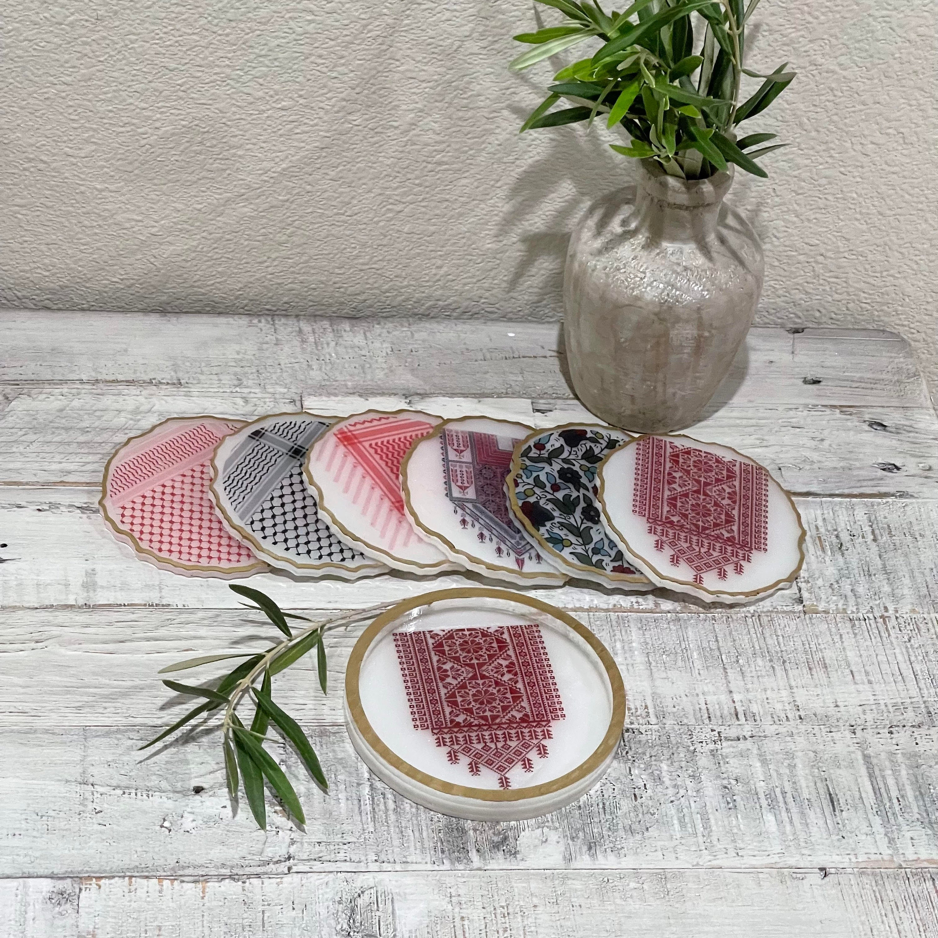 Palestinian Coaster Mix and Match Set Set of 2 Coasters - Etsy