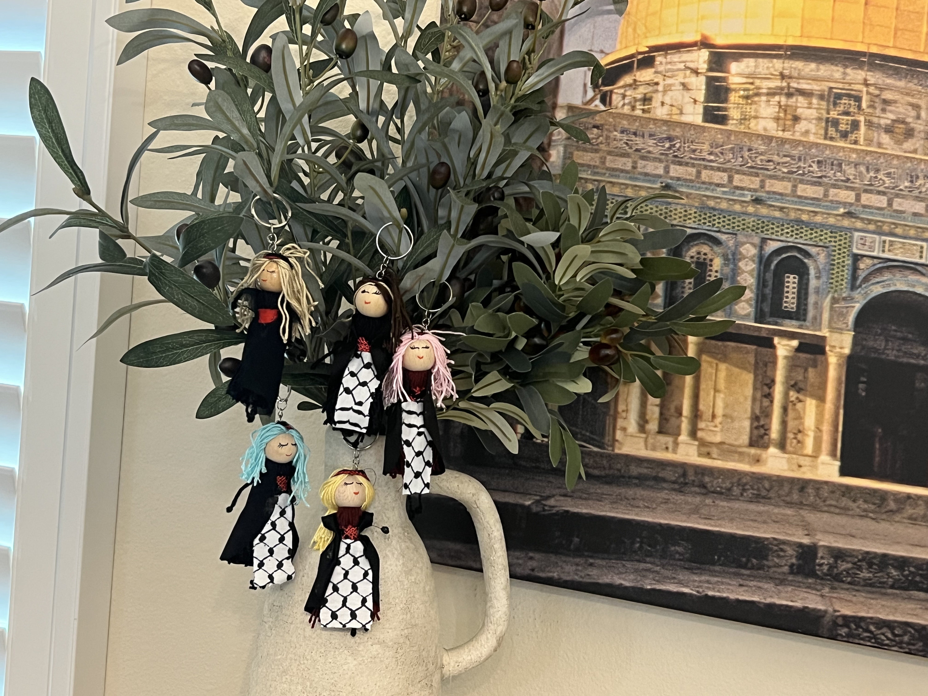 Authentic Palestinian Women Doll Keychain Made by Palestinian - Etsy