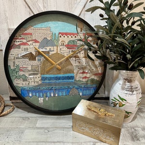Jerusalem Palestine Wall Clock | Palestine Jerusalem Clock 19.5 ...