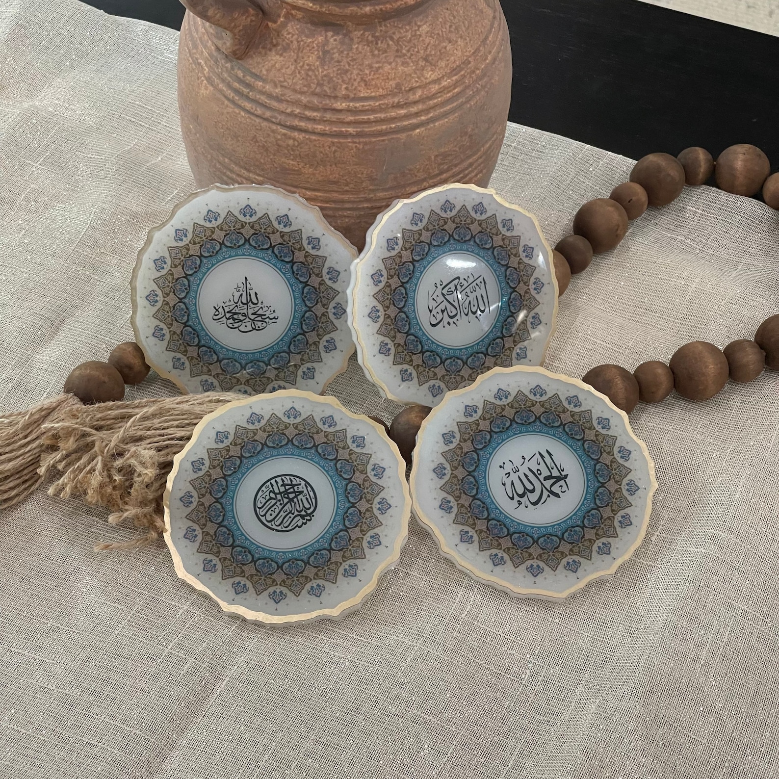 Ramadan Coaster Set Ramadan Decoration Set of 4 Coasters - Etsy