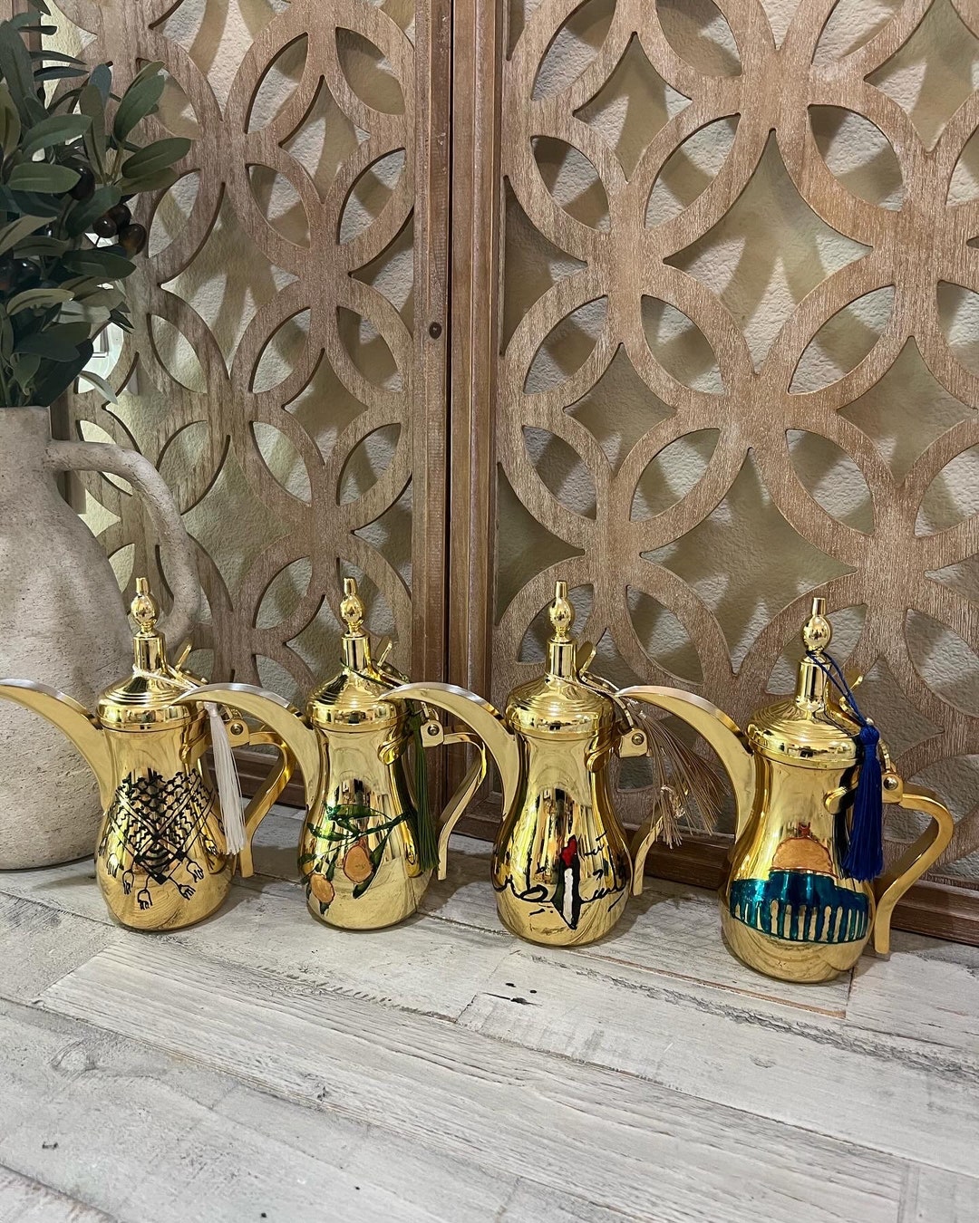 Palestine Dallah Hand Painted. - Etsy