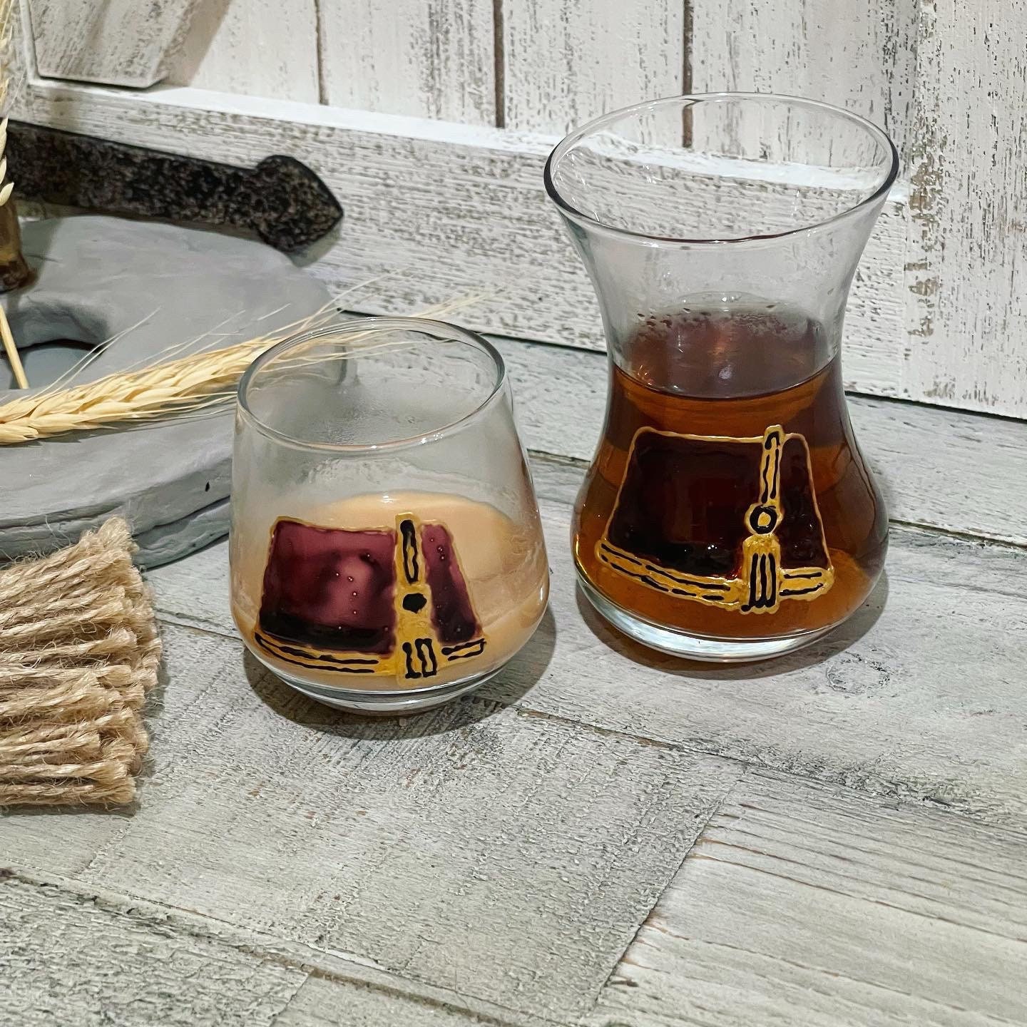 Arabic Coffee Cups Set | Arabic Tea Cups Set | Set of 6 Cups | Hand ...