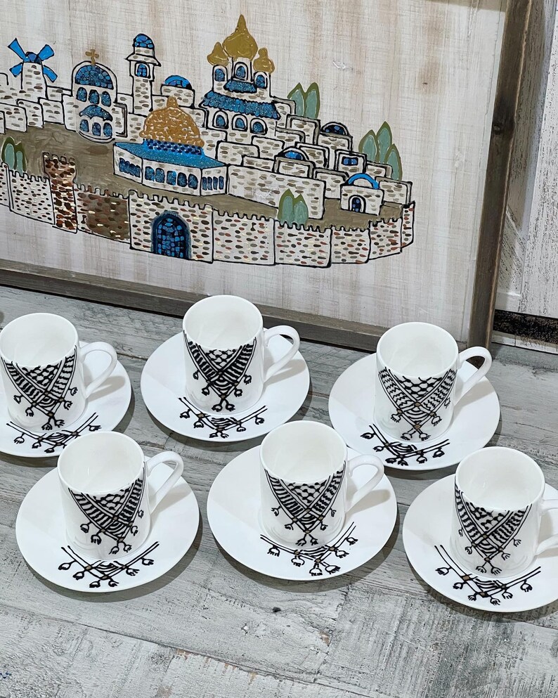 Kuffia Turkish Coffee Cups Set Set of 6 Cups Coffee Cups - Etsy