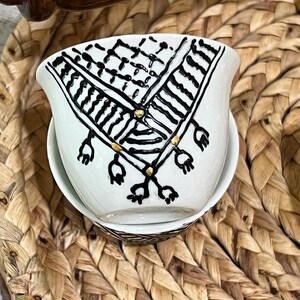 Kuffia | Arabic Coffee Cups Set | Set of 6 Cups | Palestinian ...