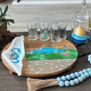 Palestine Arabic Coffee Cups Set of 6 and Coffee Pot Hand-painted With ...