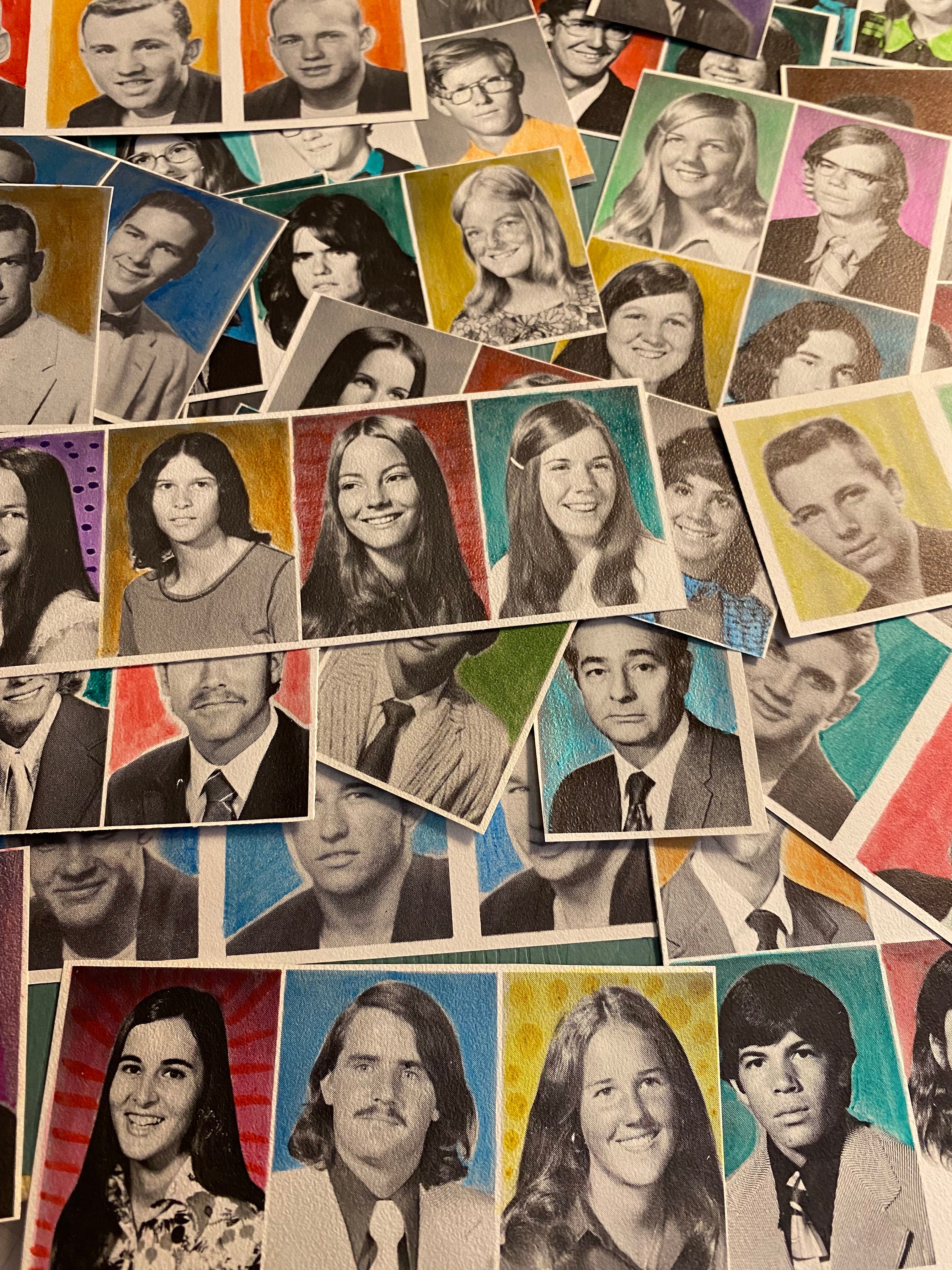 Colored Vintage Yearbook Photos, Matte, Great to Add to Mixed Media ...
