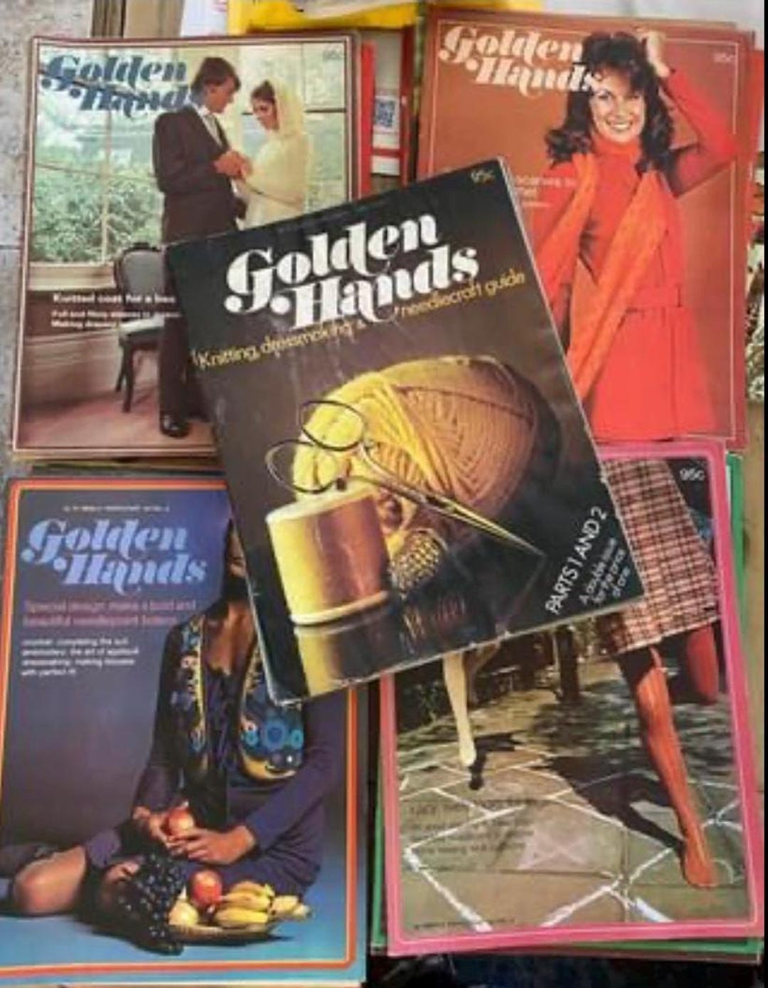 Vintage Golden Hands Magazines: 1970s Knitting & Dressmaking Patterns ...