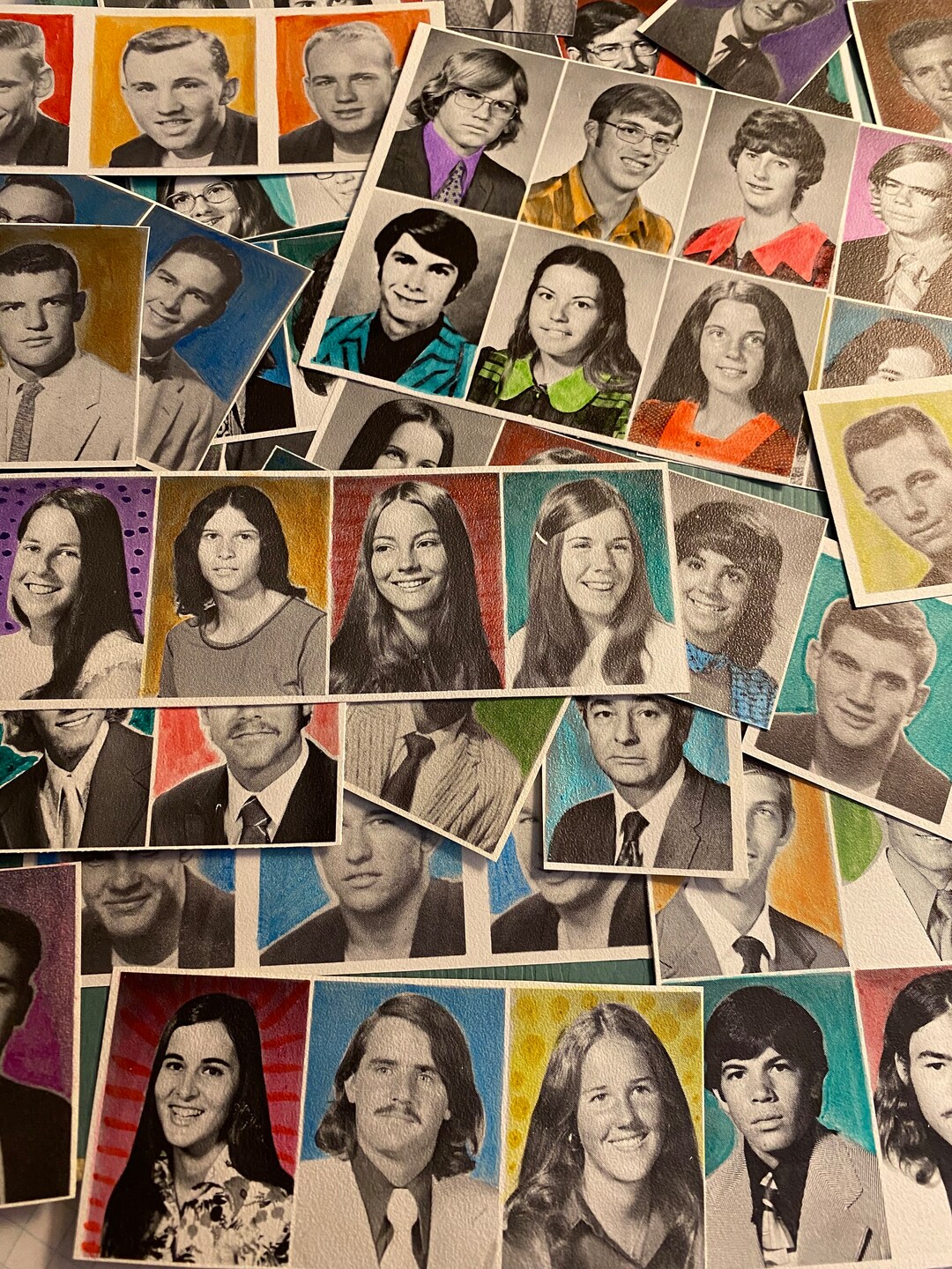 Colored Vintage Yearbook Photos, Matte, Great to Add to Mixed Media ...