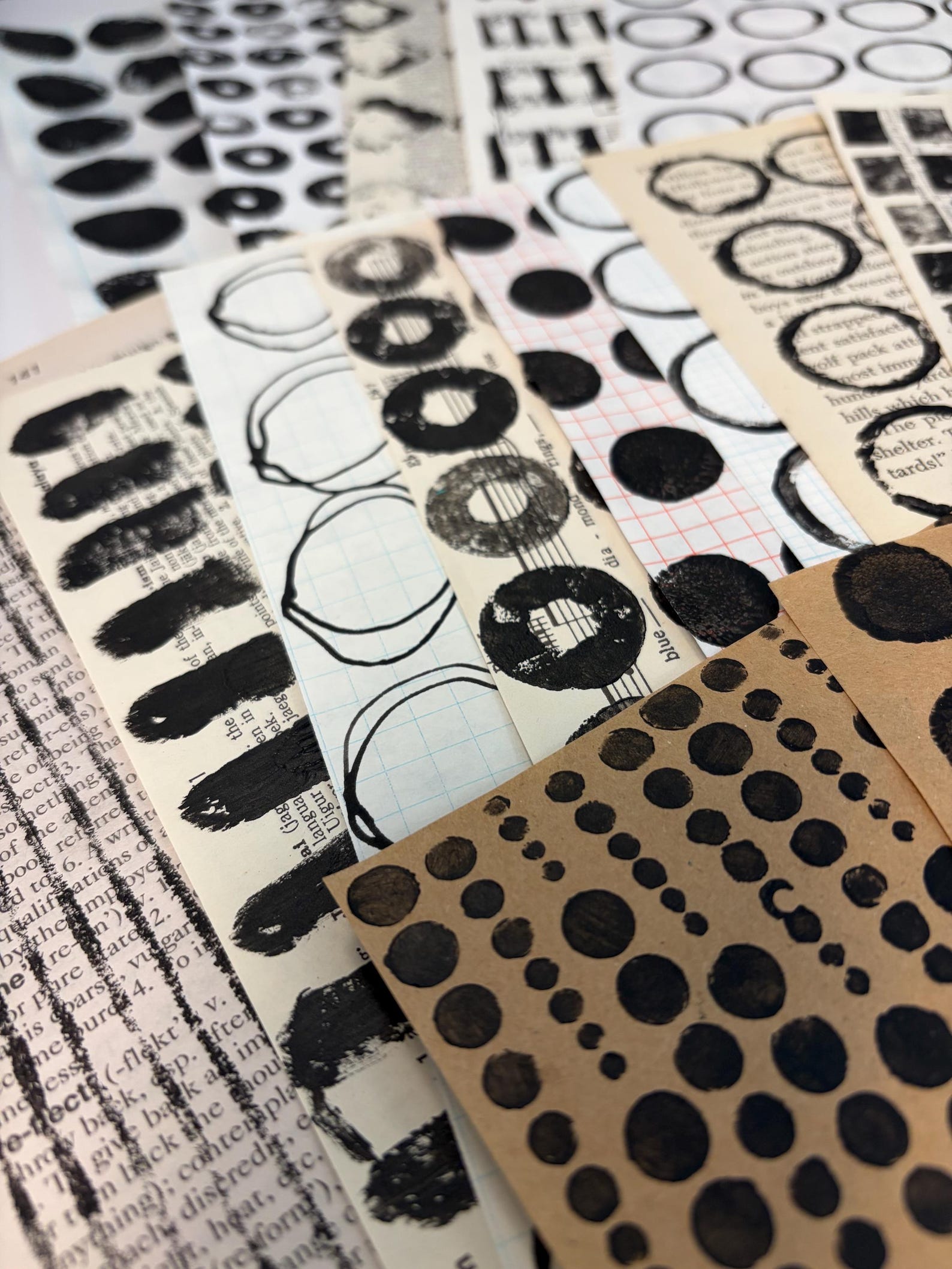 Marked in Black Paper Set - Altered Junk Journal Collage Mixed Media ...