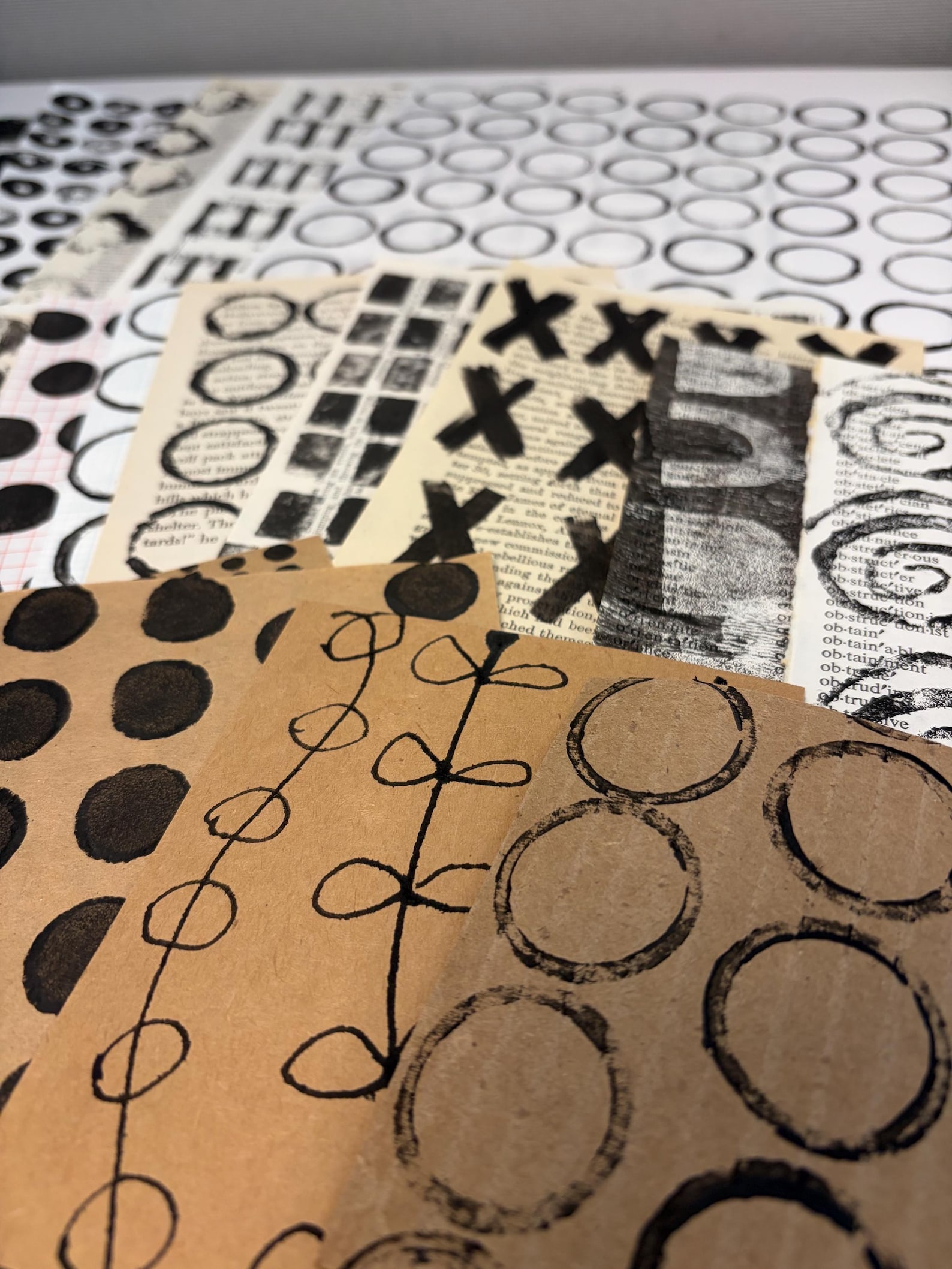 Marked in Black Paper Set - Altered Junk Journal Collage Mixed Media ...