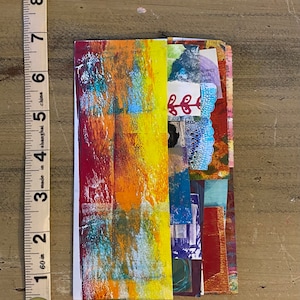 Mini Painted Scrap Pack - Colorful Painted Scrap Paper Set - Altered ...