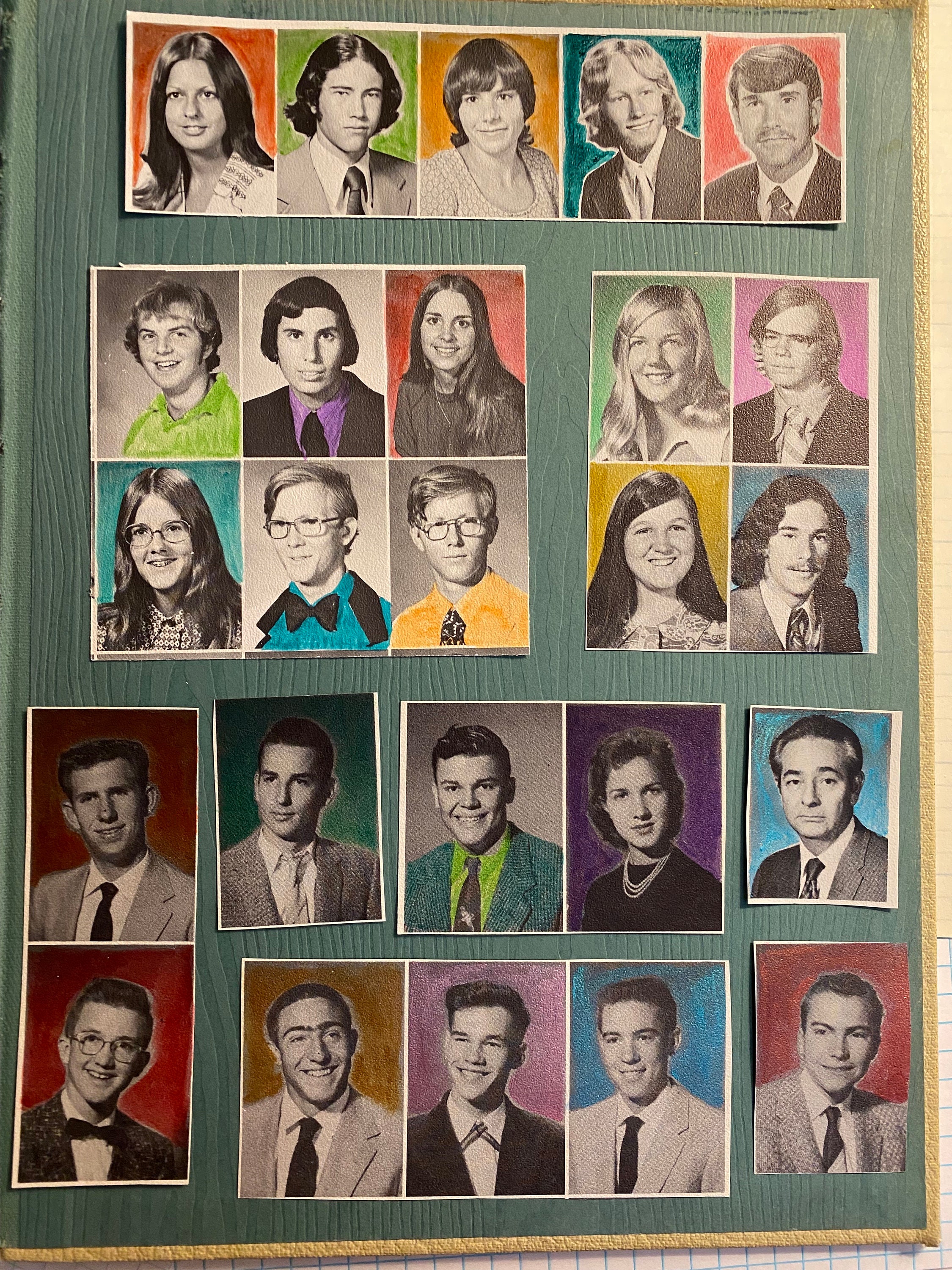 Colored Vintage Yearbook Photos, Matte, Great to Add to Mixed Media ...