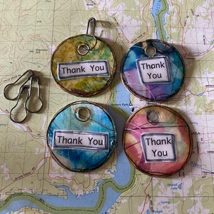 Whimsical Word Tags -4 1-1/2” Round or Heart Shaped Tag, Thick Gloss on ...