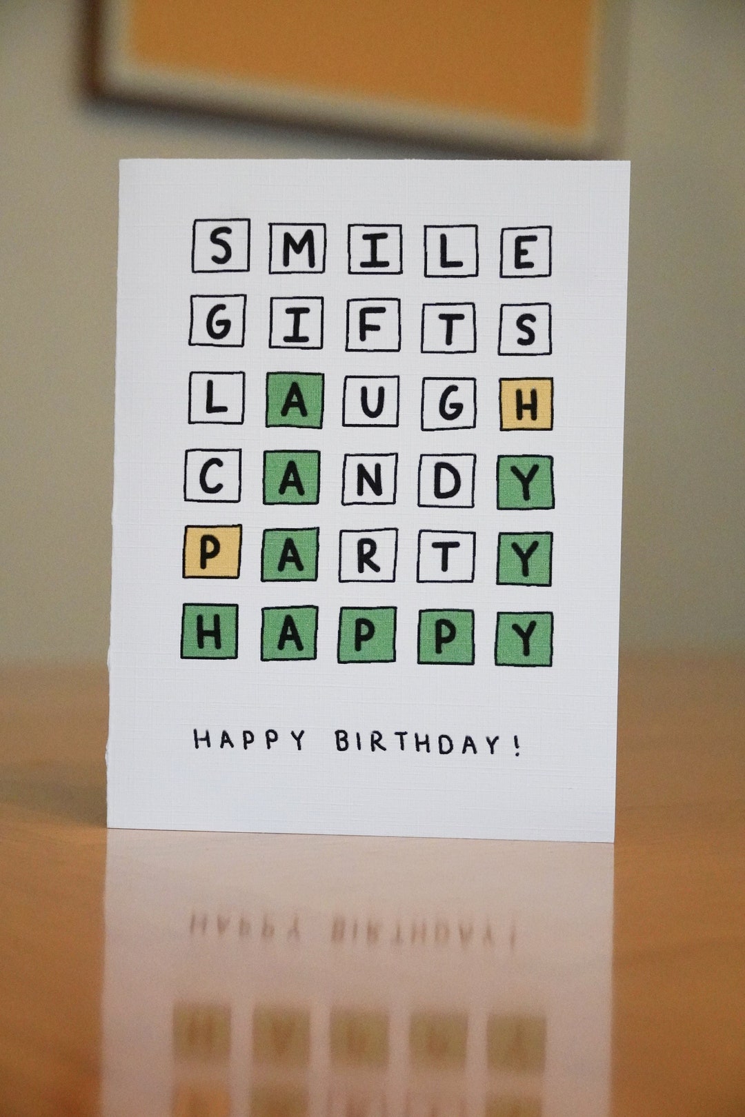 Wordle Birthday Card Word Game Wordle Birthday Card Greeting Card - Etsy
