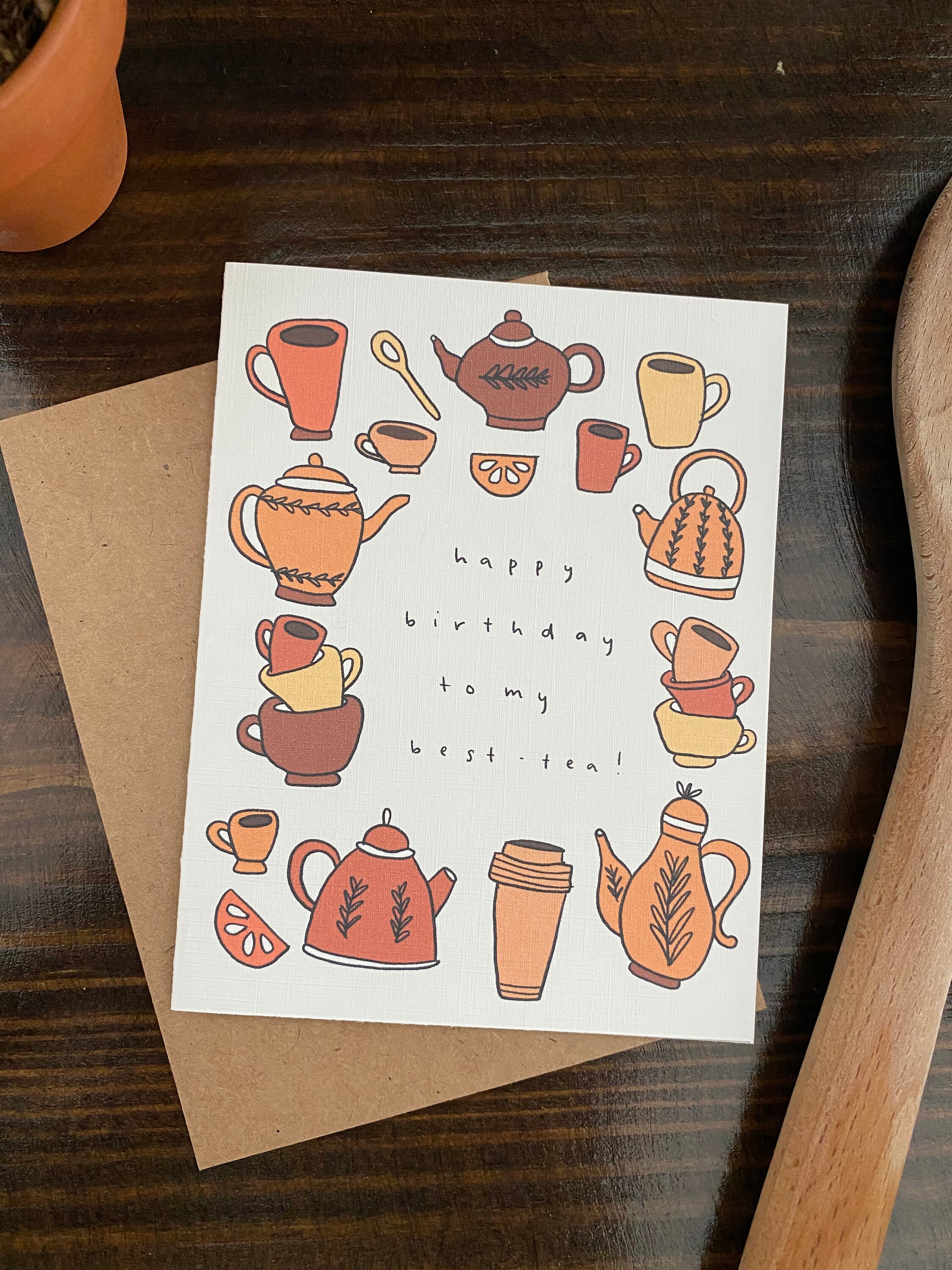 Happy Birthday to My Best-tea Birthday Pun Card - Etsy